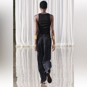 Zara | Pants & Jumpsuits | Zara Wide Leg Flowy Trouser Pants In ...